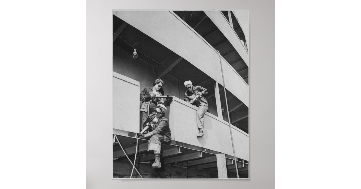 Chipping Slag Off a Ship Poster | Zazzle