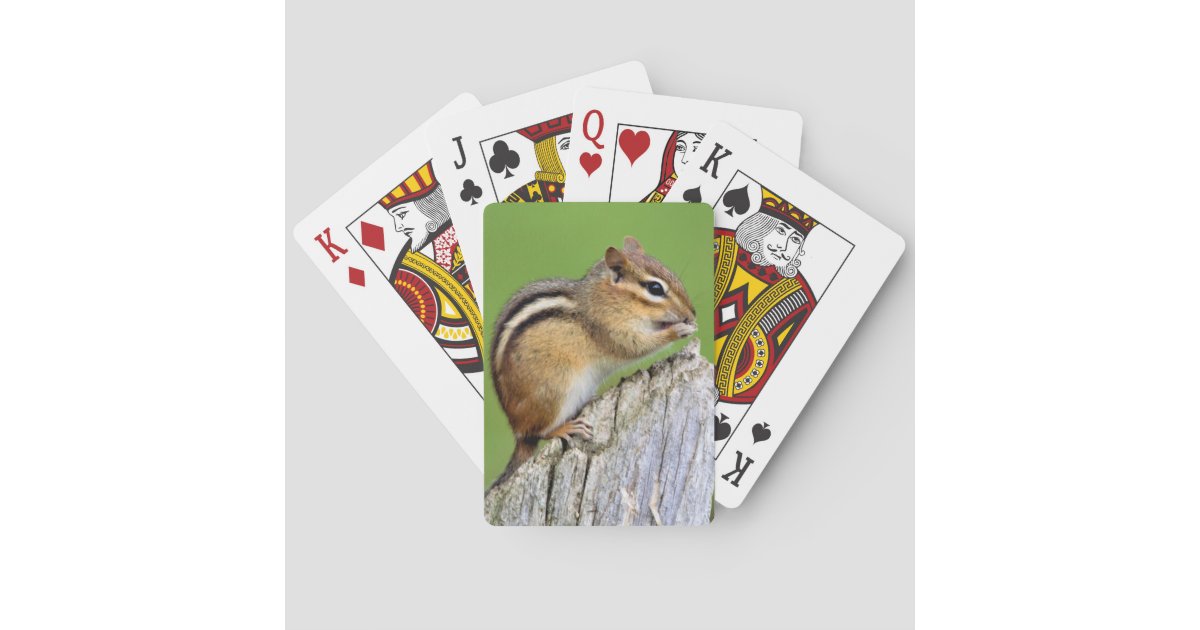 Chippy Chipmucnk Playing Cards | Zazzle