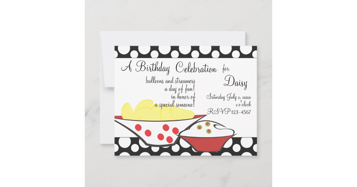 Chips and Dips Invitation | Zazzle