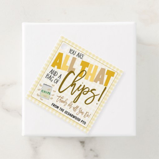 Chips Gift Tag | Zazzle