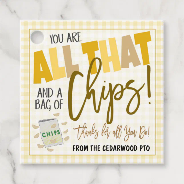 Chips Gift Tag | Zazzle