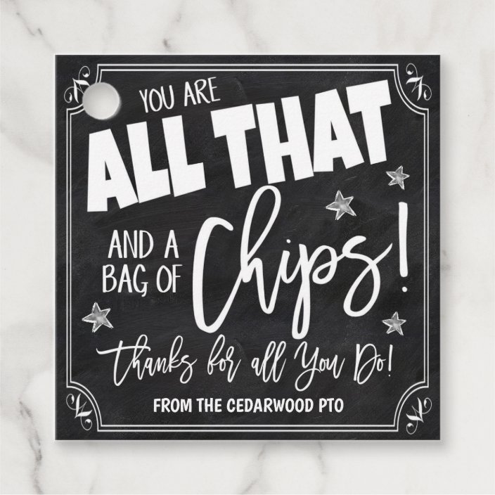 Chips Gift Tag | Zazzle.com
