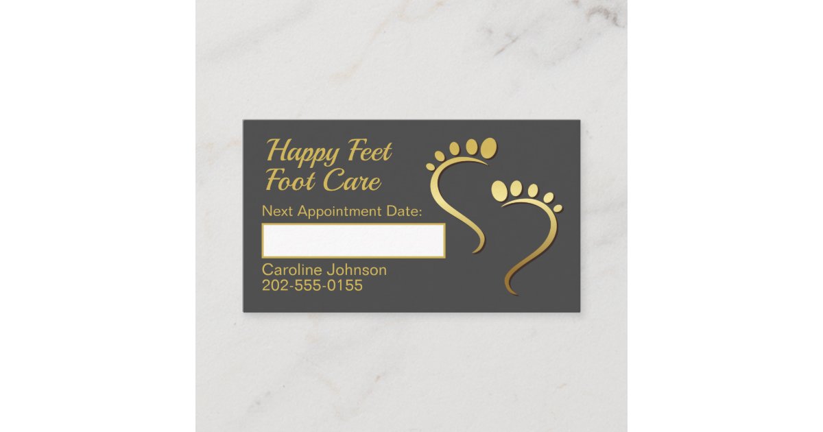 Chiropodist Podiatrist Pedicure Appointment Business Card | Zazzle