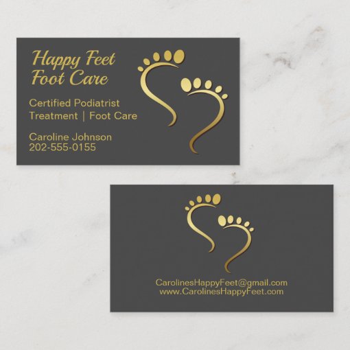 Chiropodist Podiatrist Pedicure Foot Care Business Card | Zazzle