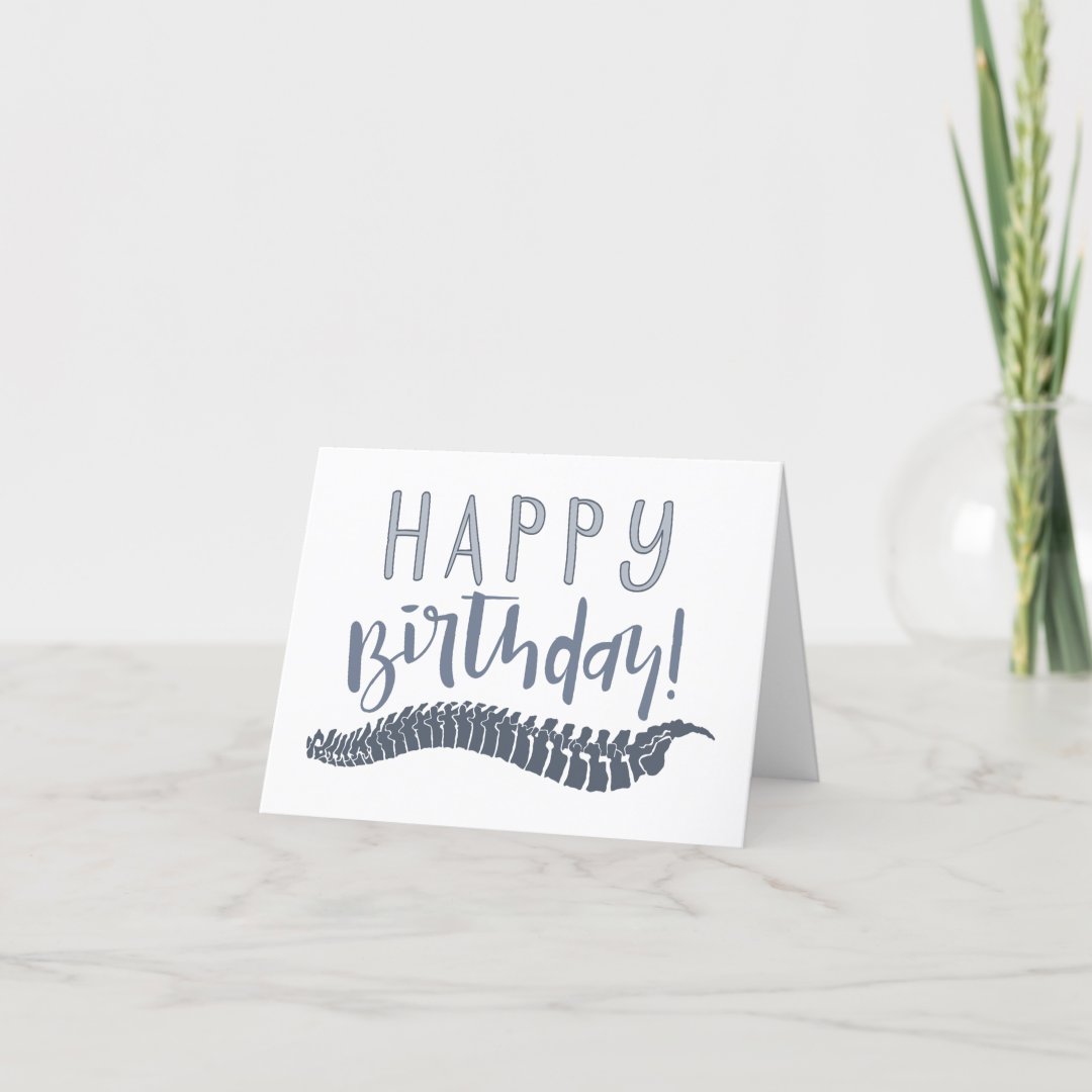 Chiropractic Birthday Card, Chiropractic Thank You Card | Zazzle