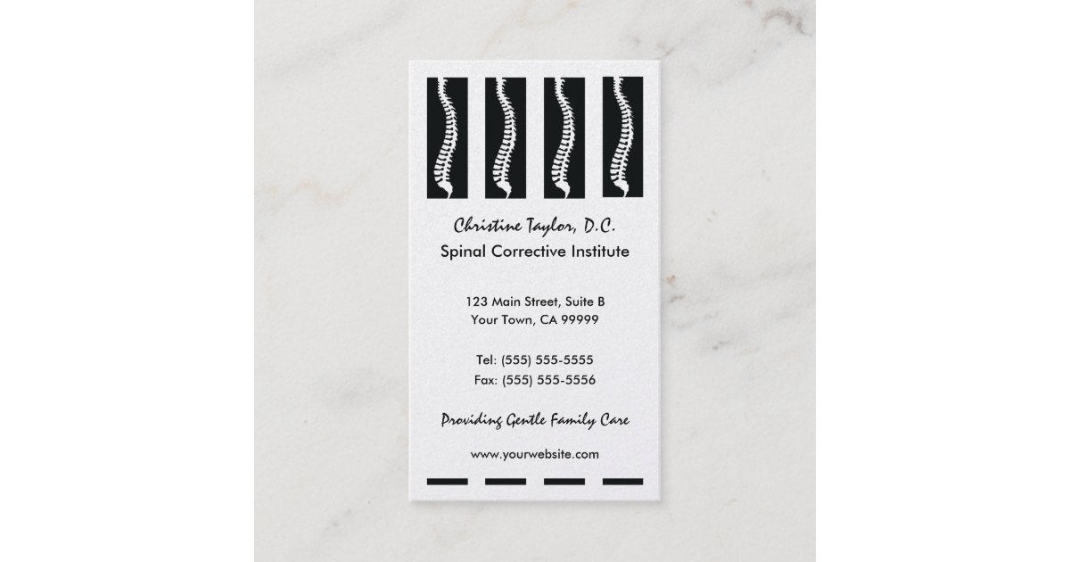Chiropractic Business Cards | Zazzle