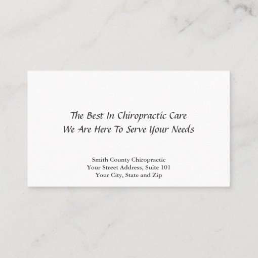 Chiropractic Chiropractor Business Card | Zazzle