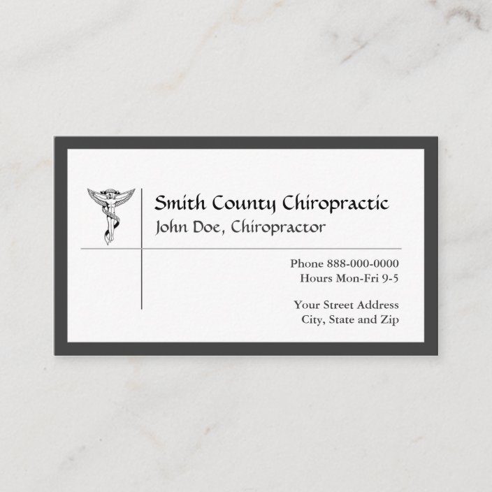 Chiropractic Chiropractor Business Card | Zazzle.com