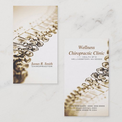 Chiropractic, Chiropractor, Health Clinic Business Card | Zazzle
