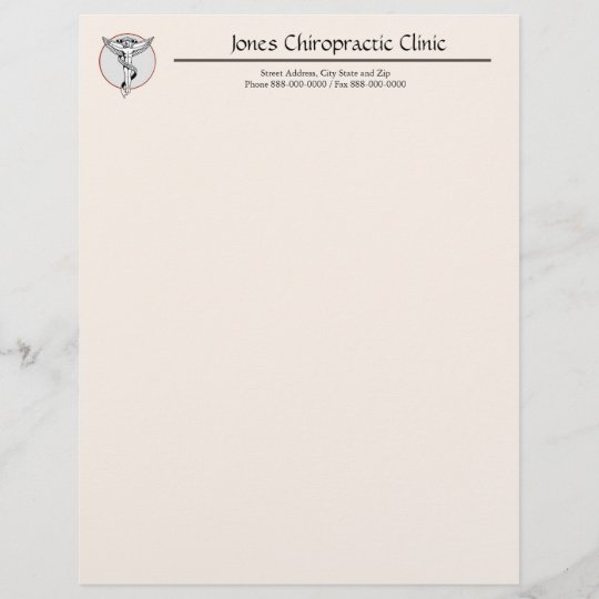 Chiropractic Chiropractor Letterhead | Zazzle.com