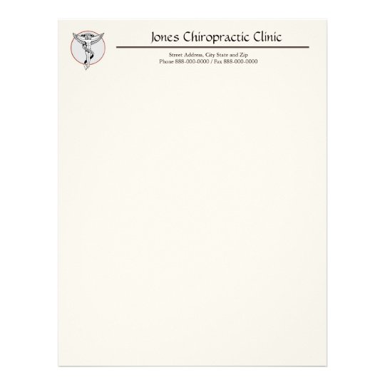 Chiropractic Chiropractor Letterhead | Zazzle.com