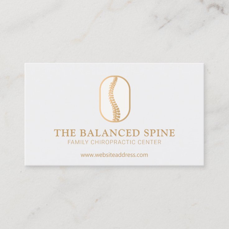 Chiropractic Chiropractor Logo Business Card | Zazzle