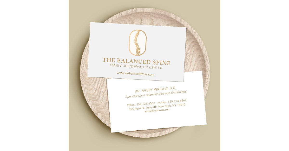 Chiropractic Chiropractor Logo Business Card | Zazzle