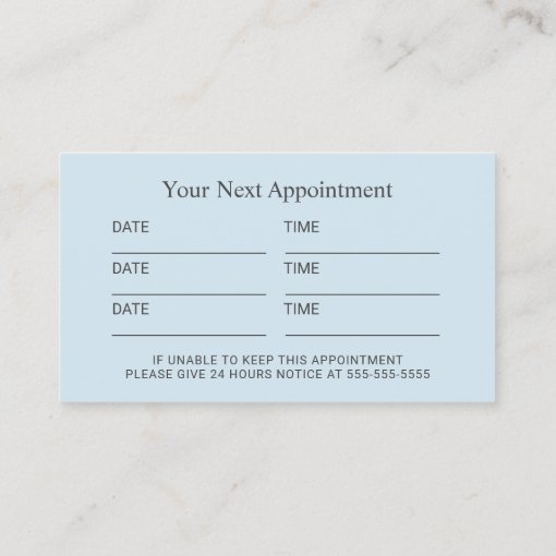 Chiropractic Chiropractor Spine & Healing Hands Appointment Card | Zazzle