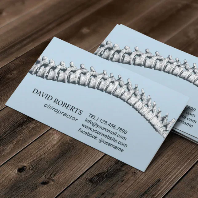 Chiropractic Chiropractor Therapist Plain Blue Appointment Card | Zazzle