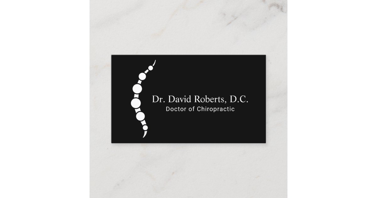 Chiropractic Custom Spine Logo Chiropractor Business Card | Zazzle