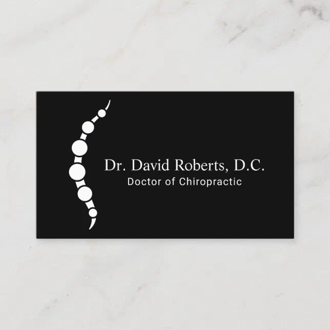 Chiropractic Custom Spine Logo Chiropractor Business Card | Zazzle