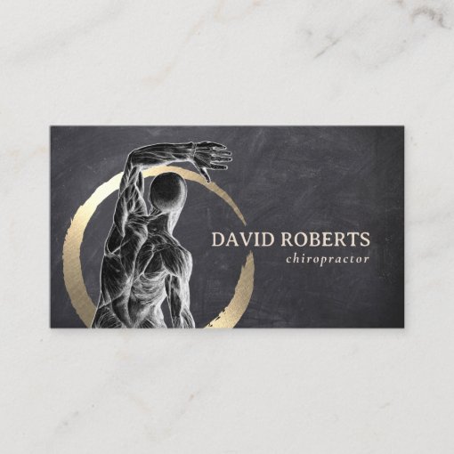 Chiropractic Gold Circle Therapist Chiropractor Business Card | Zazzle