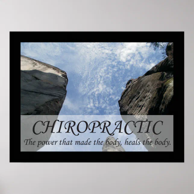 Chiropractic Heals the Body Quotes Sayings Poster | Zazzle