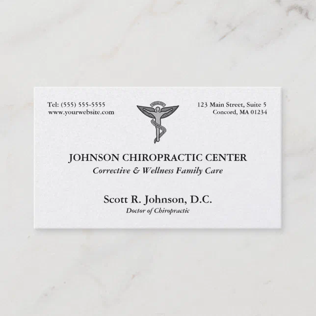 Chiropractic Logo Business Cards | Zazzle