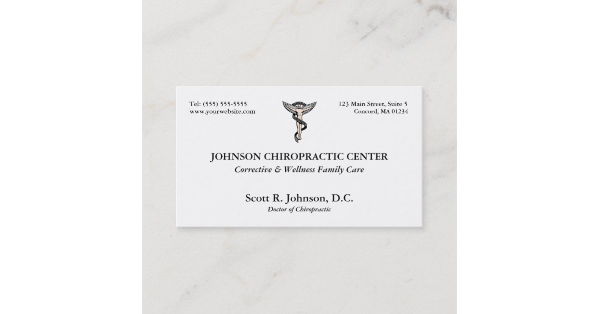 Chiropractic Logo Business Cards | Zazzle