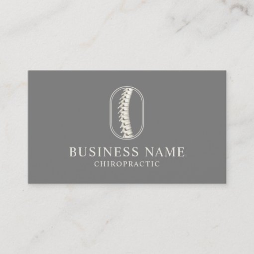 Chiropractic Spine Logo Professional Chiropractor Business Card | Zazzle