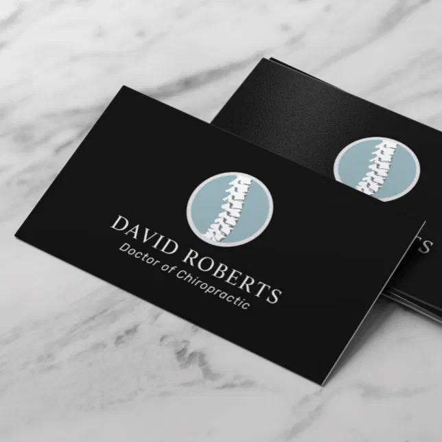 Chiropractic Spine Logo Professional Chiropractor Business Card | Zazzle
