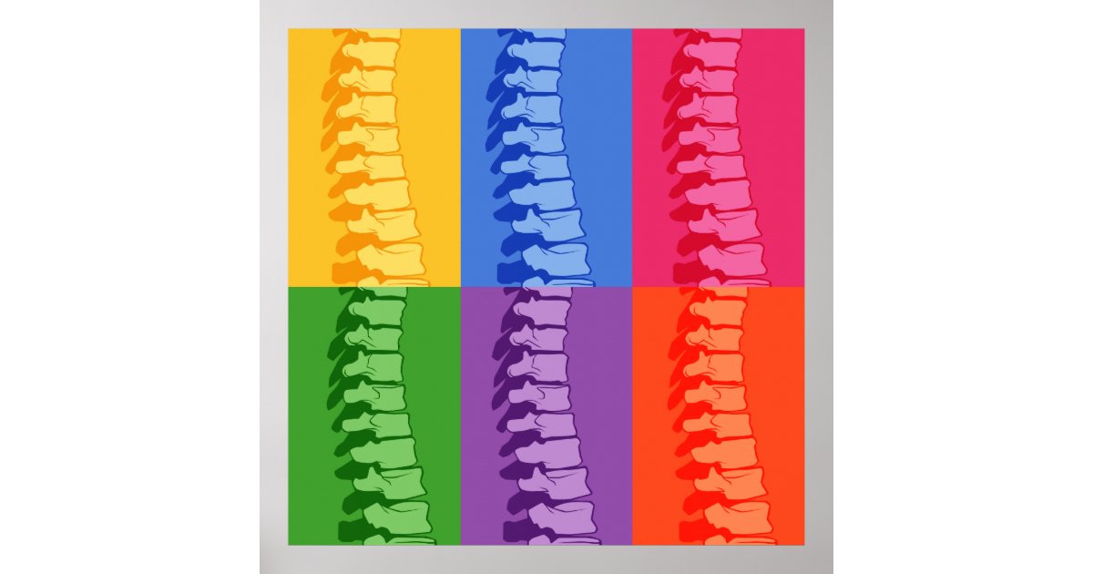 Chiropractic Spine Pop Art Print | Zazzle