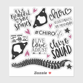 Chiropractic Stickers, Chiropractor, Sticker | Zazzle