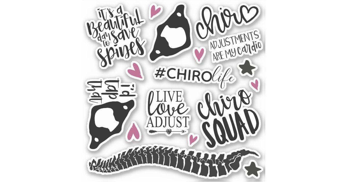 Chiropractic Stickers, Chiropractor, Sticker | Zazzle