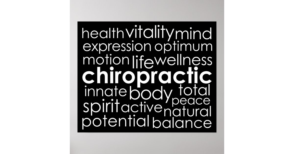 Chiropractic Word Collage Poster | Zazzle