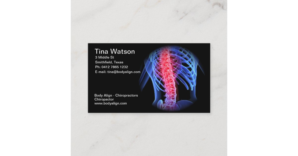 Chiropractor business card | Zazzle
