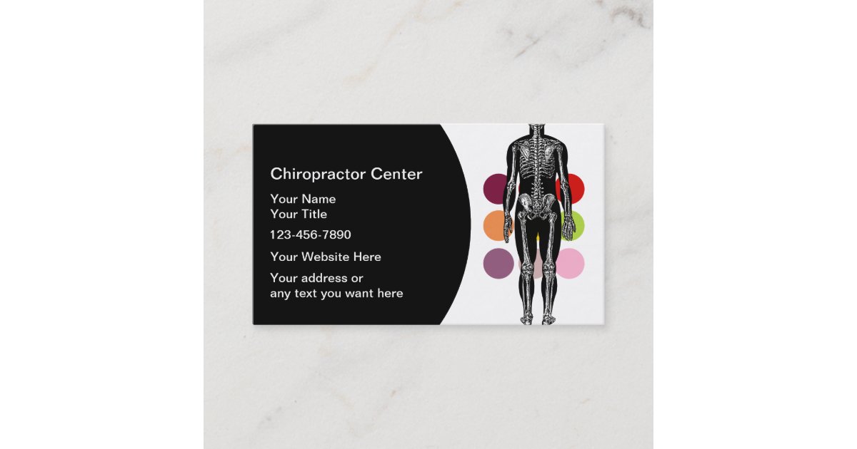 Chiropractor Business Cards | Zazzle