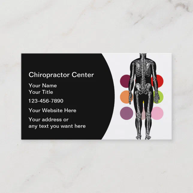 Chiropractor Business Cards | Zazzle