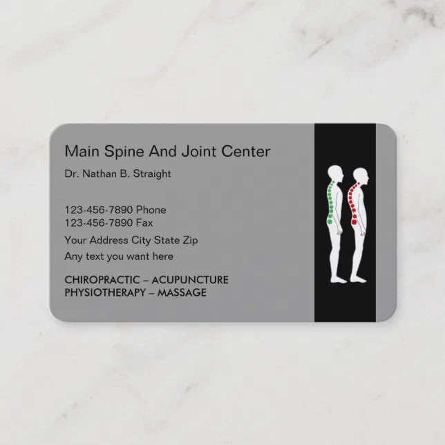 Chiropractor Business Cards | Zazzle