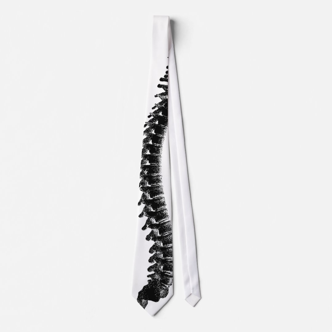 Chiropractor Chiropractic Black Spine Therapist Neck Tie | Zazzle