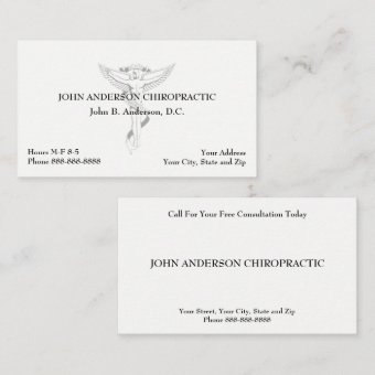Chiropractor Chiropractic Business Card | Zazzle