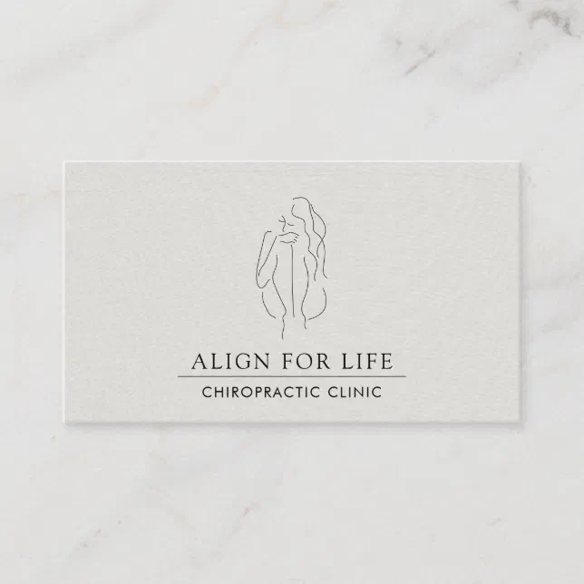 Chiropractor Chiropractic Minimalist Business Card | Zazzle