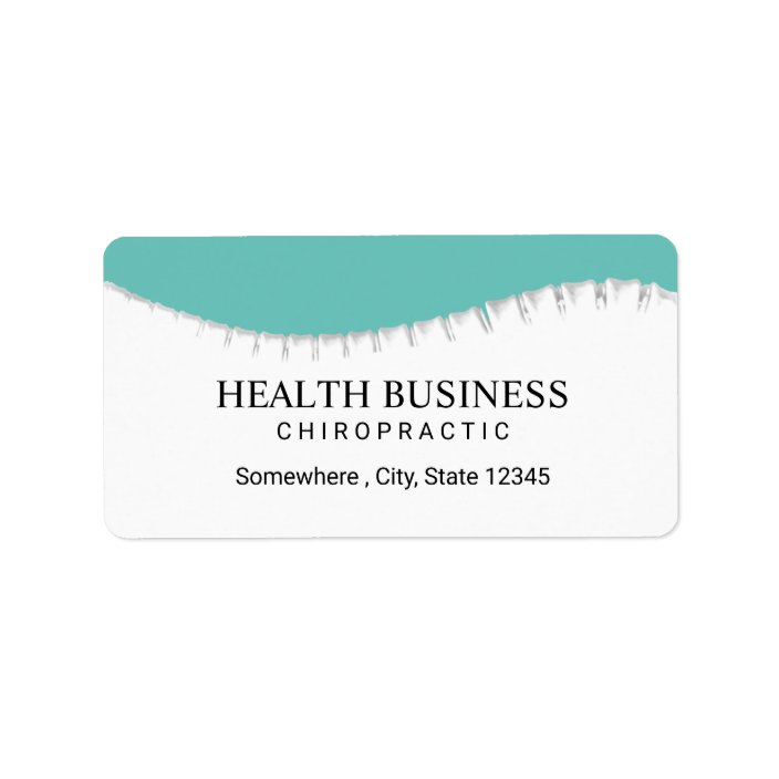 Chiropractor Chiropractic Spine Health Teal Label | Zazzle.com
