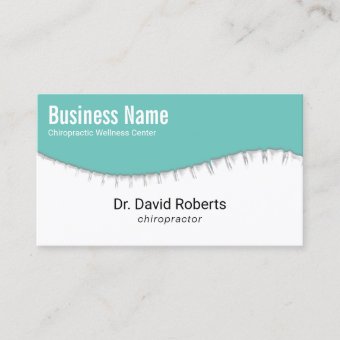 Chiropractor Chiropractic Spine Wellness Chiro Business Card | Zazzle