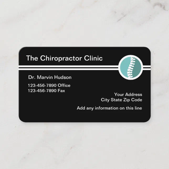 Chiropractor Modern Design Business Card | Zazzle