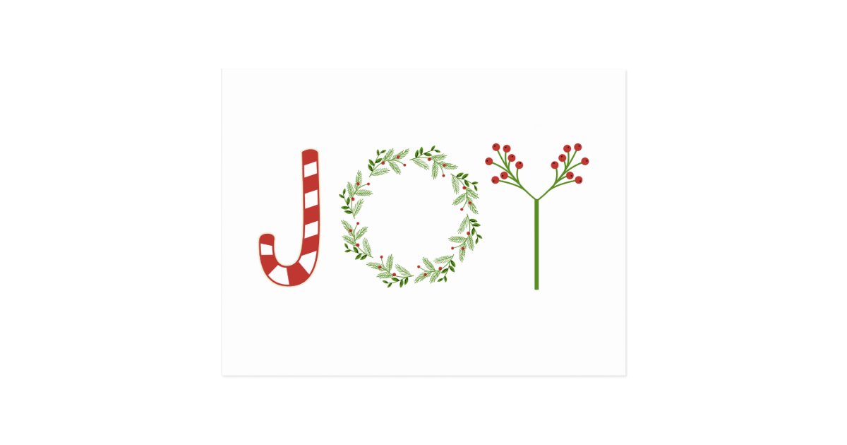 Chirstmas Joy Postcard | Zazzle.com