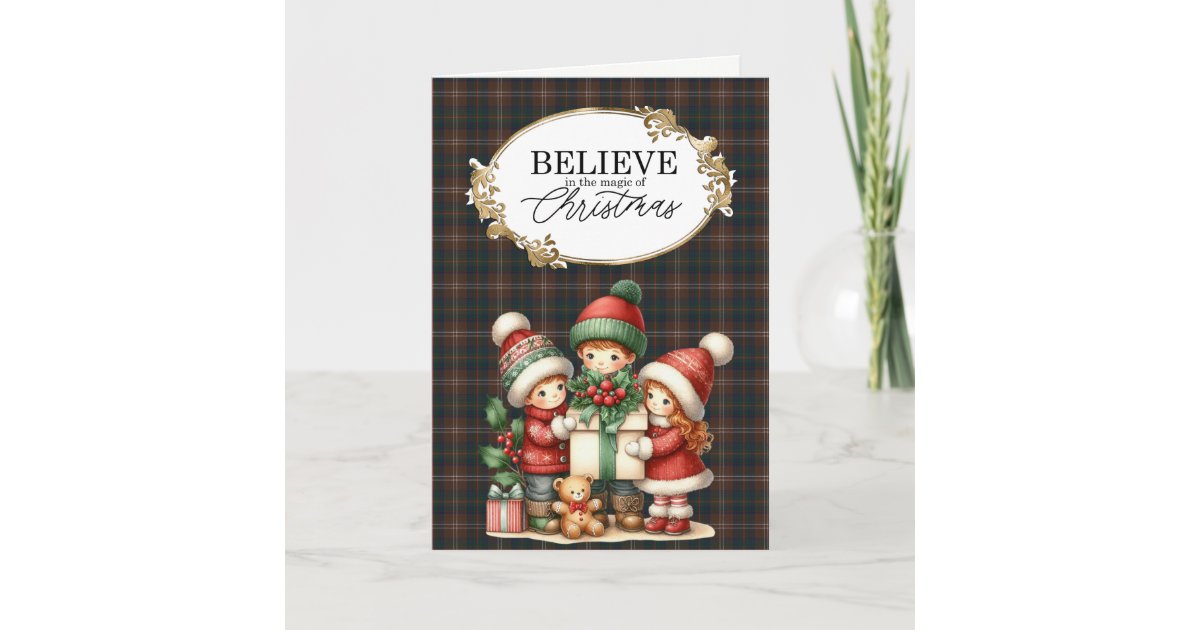 Chisholm Hunting Original Scottish Tartan Holiday Card | Zazzle