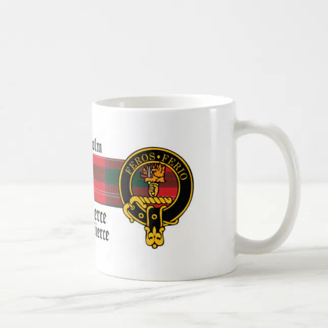 Chisholm Scottish crest and Tartan mug | Zazzle