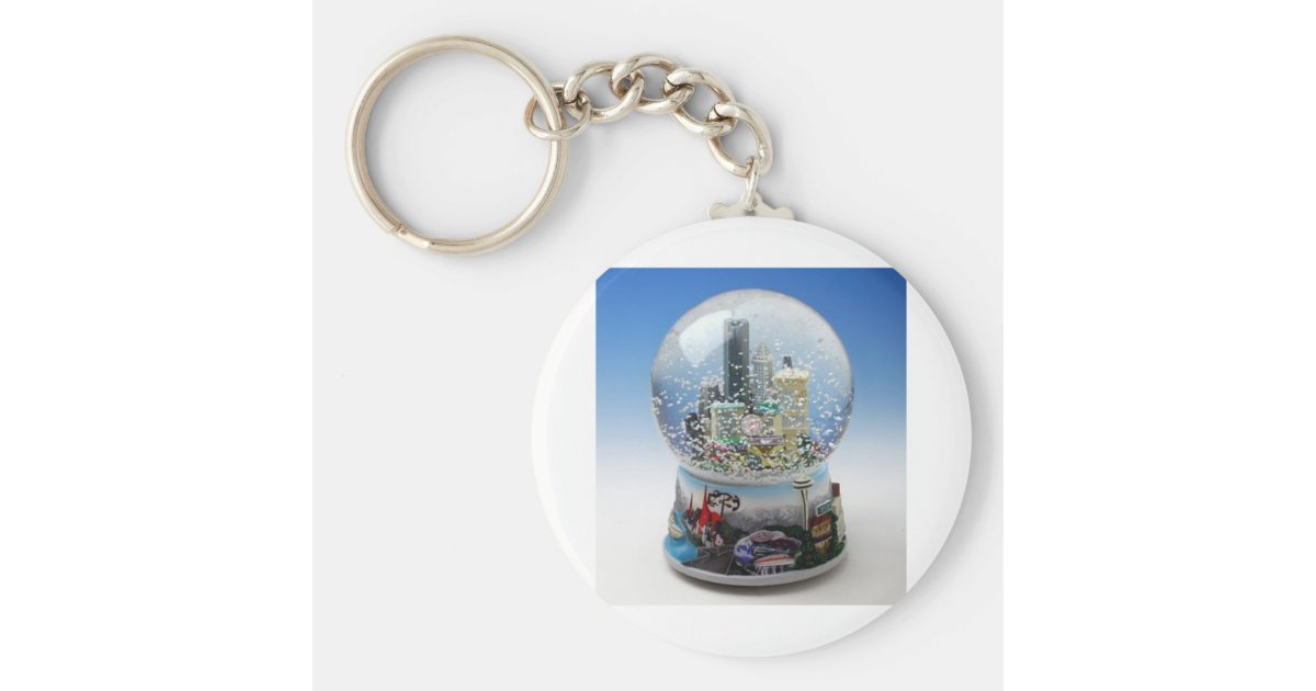 Chistmas Snow Globe Keychain | Zazzle.com