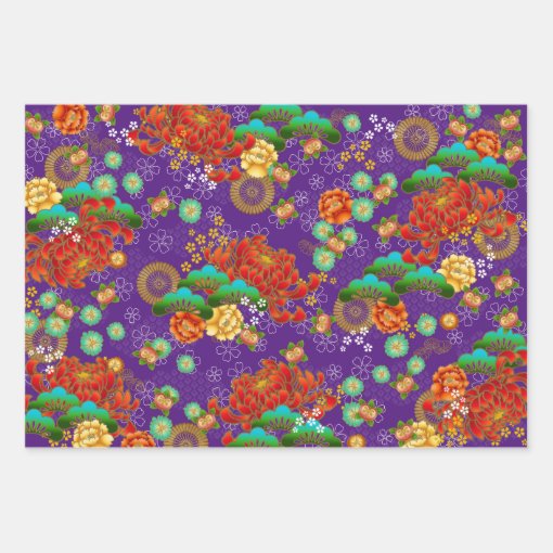 Chiyogami Yuzen Washi Style pattern paper sheets | Zazzle