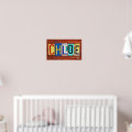 CHLOE License Plate Lettering Name Sign Poster | Zazzle