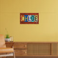 CHLOE License Plate Lettering Name Sign Poster | Zazzle