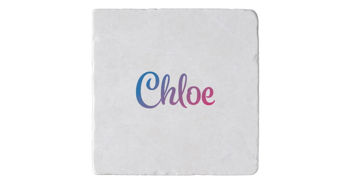 Chloe Stylish Cursive Trivet | Zazzle