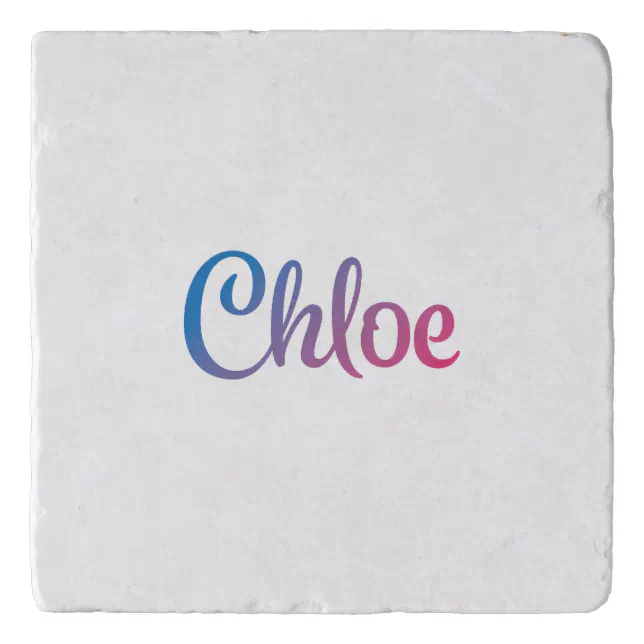 Chloe Stylish Cursive Trivet | Zazzle